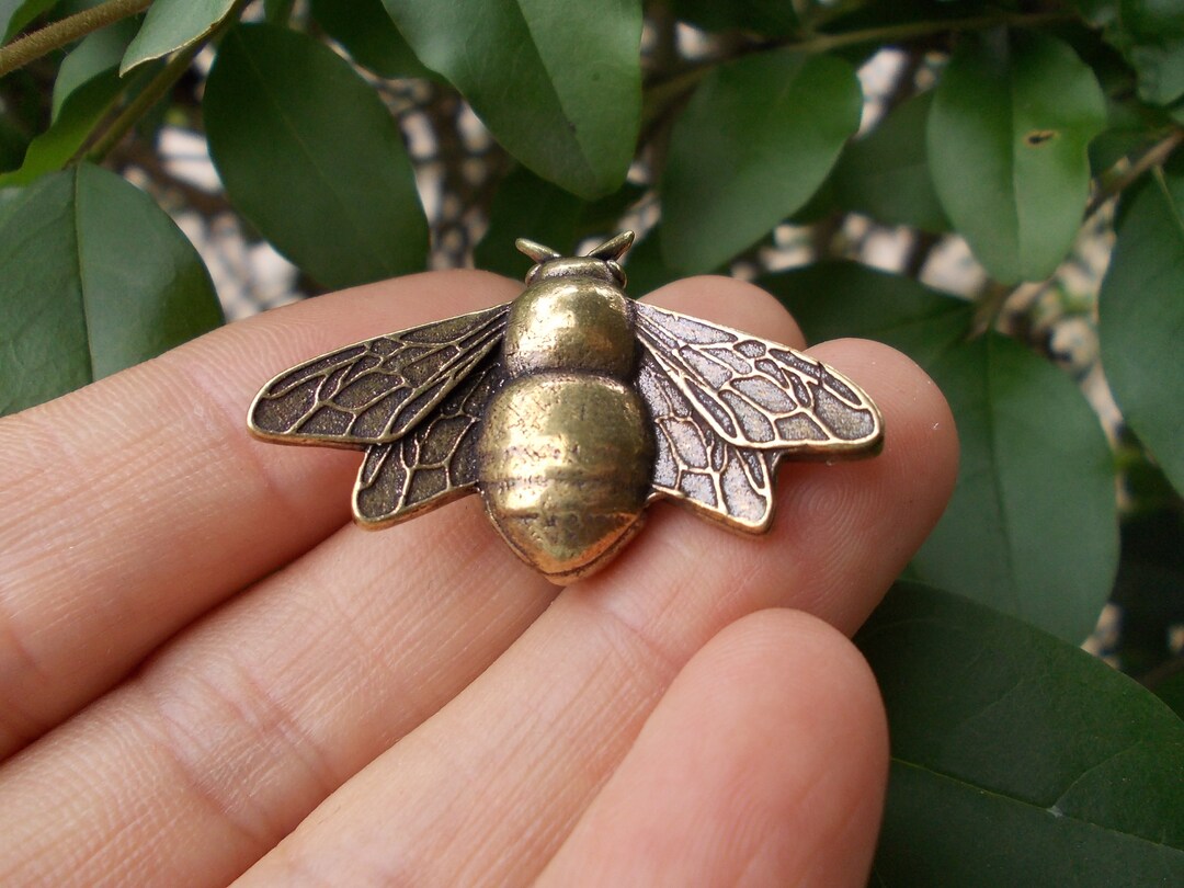 Miniature Brass Bee Figurine Model Ornament Retro Bee Animal Statue ...