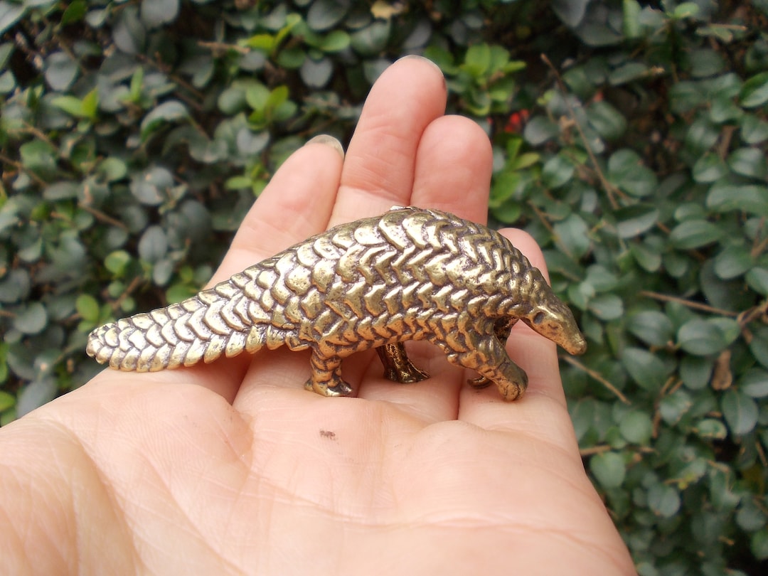 Vtgbrasslover Vtg Vintage Style Brass Pangolin Statues Small Ornament ...