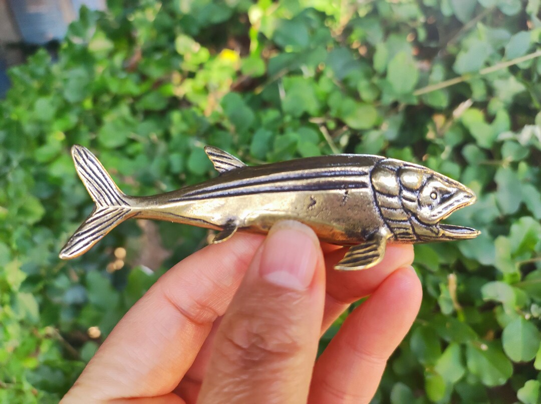 Mini Leeds' Fish Statue Solid Copper Art Ferocious Solid Brass Dinosaur ...