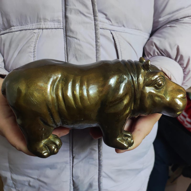 Hippo Figurine - Etsy