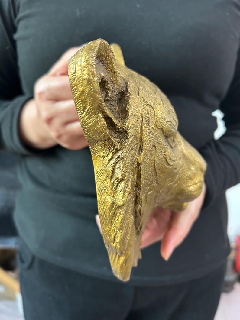 Retro Classic Pure Copper Tiger Evil Lion Sculpture Artwork South ...