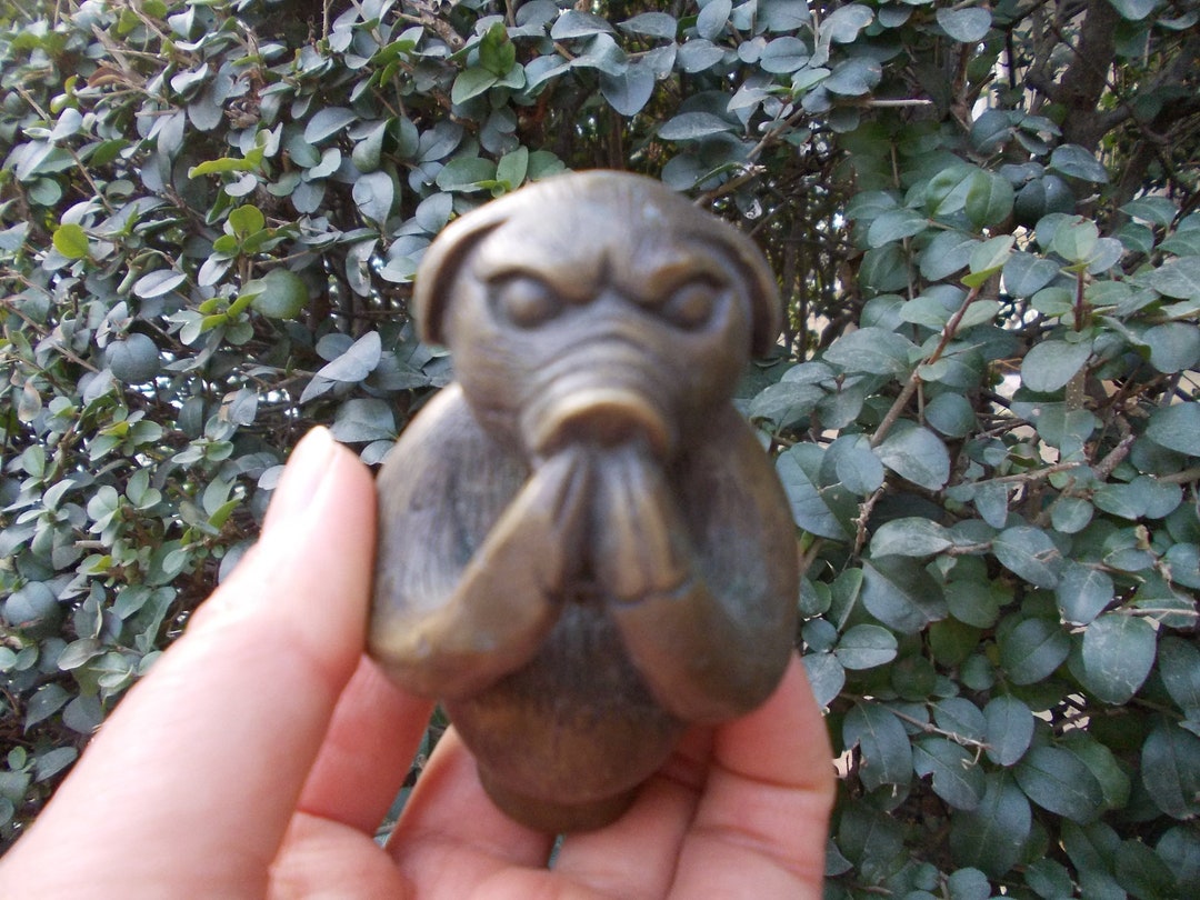 Solid Copper Pig Head Cane Ornament Antique Brass Pig Face Handle ...