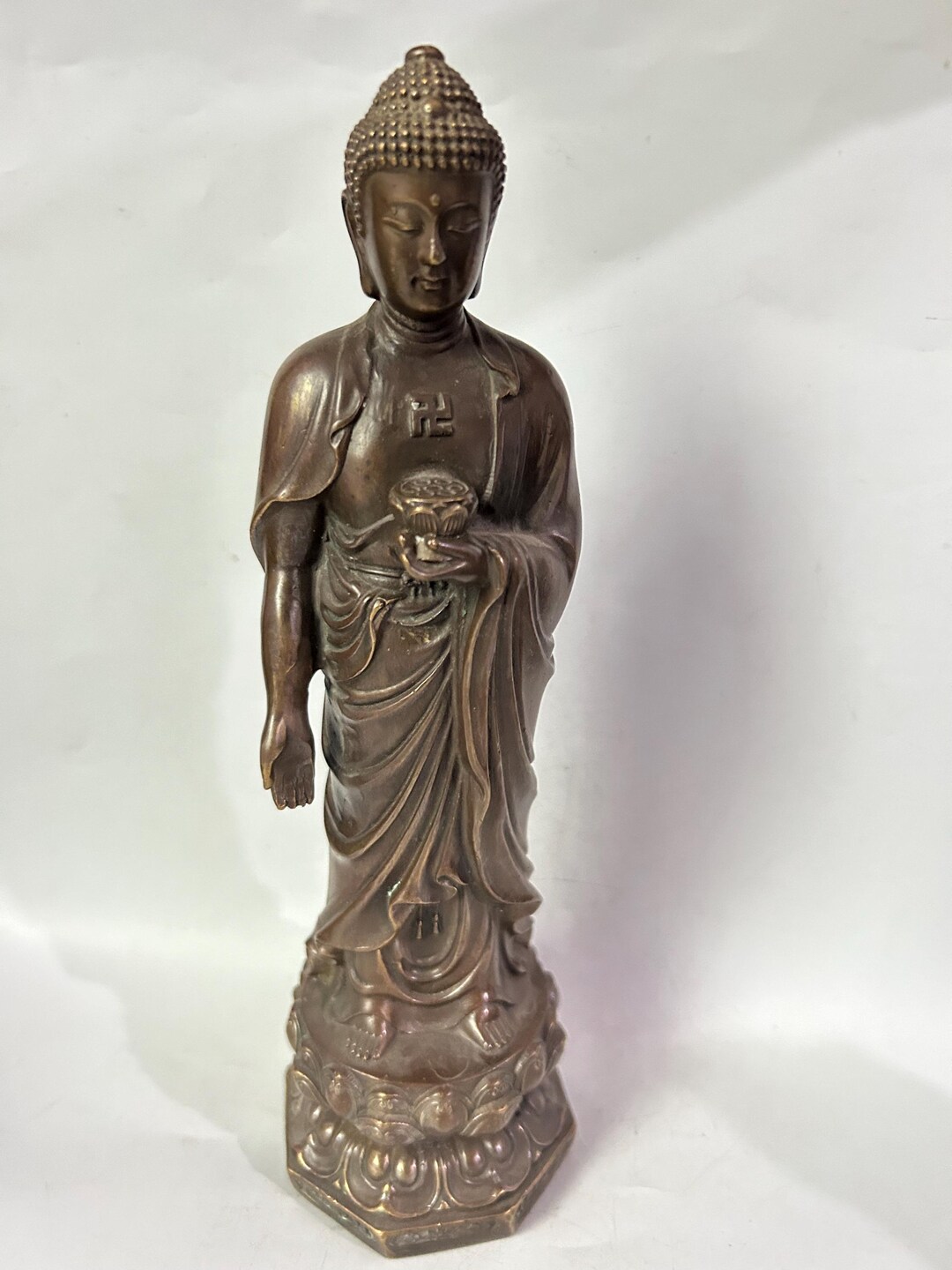 Old Antique Nepal Bronze Statue Sakyamuni Buddha Sitting Goddess ...