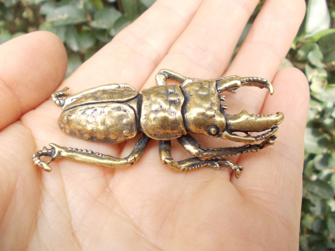 Get 2 Vtgbrasslover Vtg Vintage Style Brass Lucky Insect Statue ...