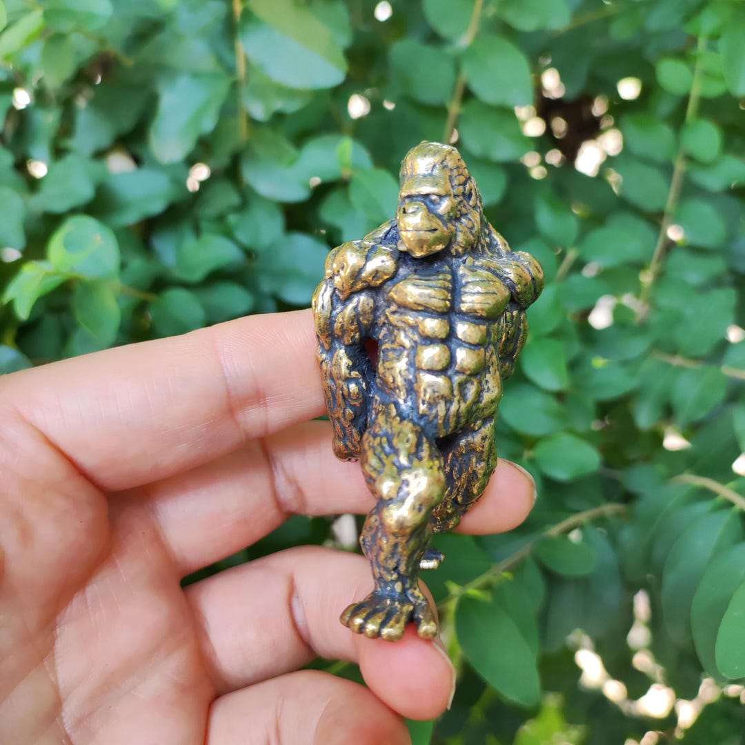 Miniature Orangutan Monkeys Figurine Model Ornament Retro Animal Statue ...
