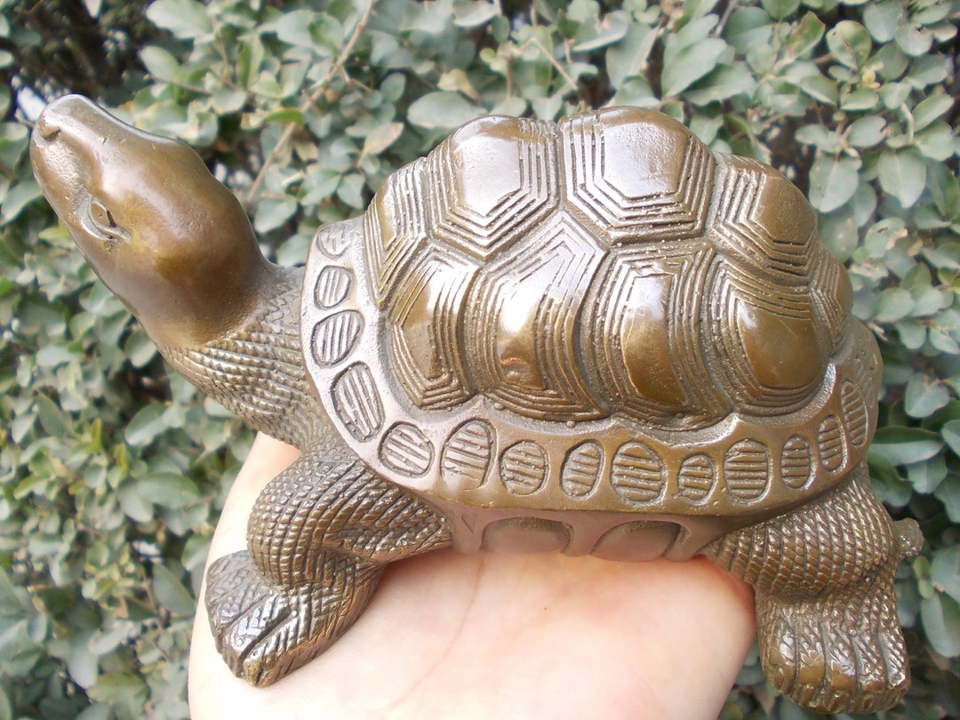 Vtgbrasslover Vtg Vintage Style Brass Turtle Statue,sea Animal Turtle ...