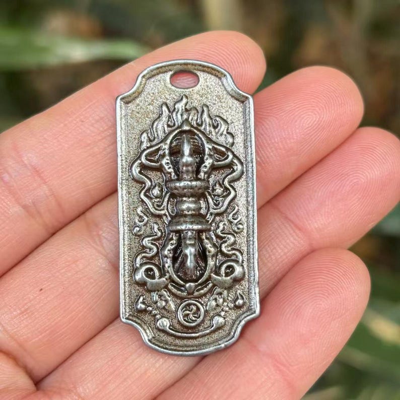 Metal Vajra Pendant Buddhist Prayer Charm Spiritual Feng Shui Decor - Etsy