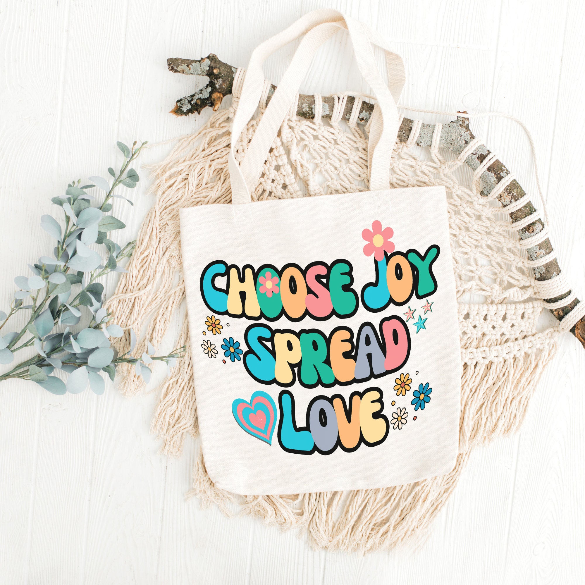 Choose Joy Spread Love Svg Png Jpg, Positive Quotes, Wavy Text Svg ...