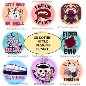 Goth and Halloween Sublimation Bundle, Sublimation Download, Gothic SVG ...