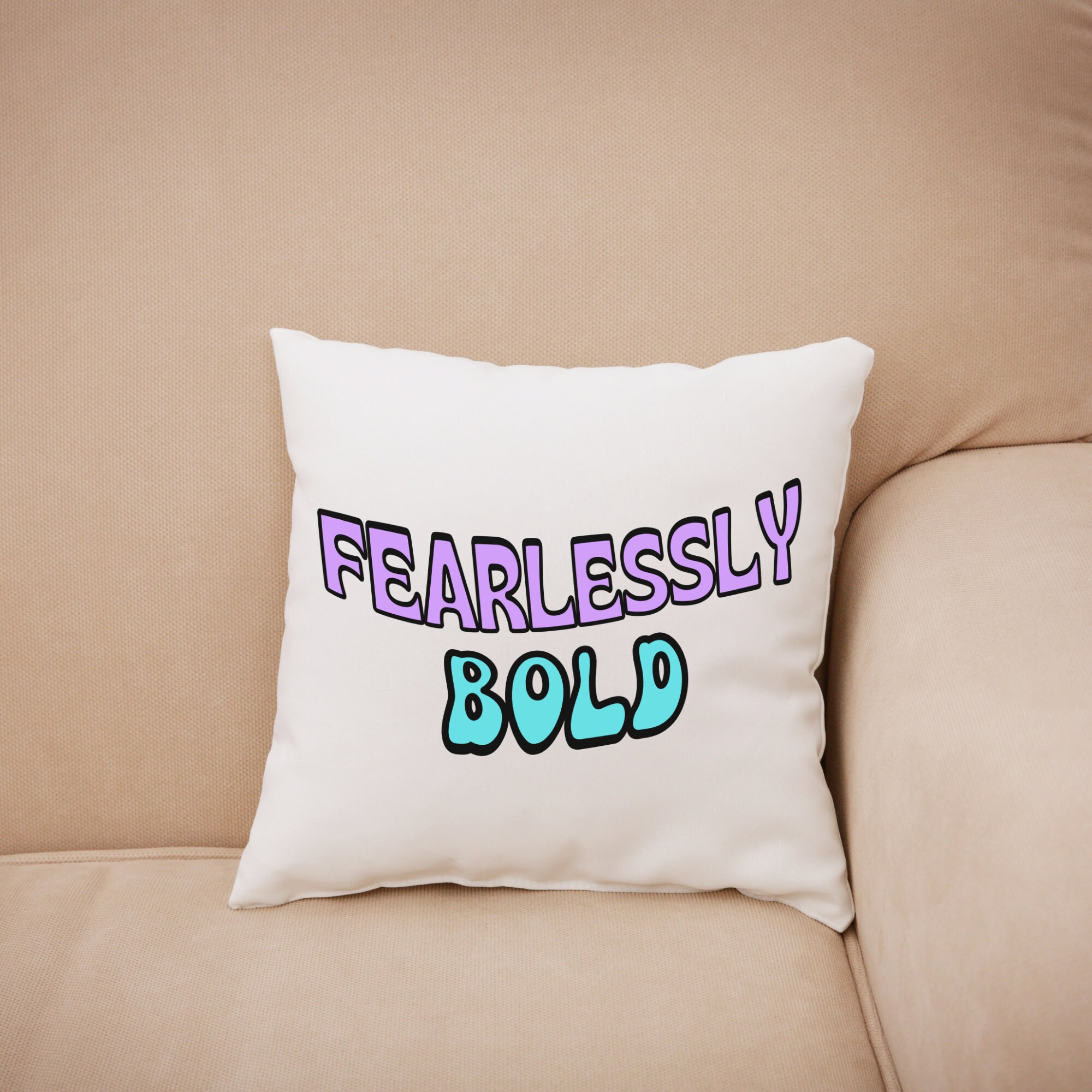 Fearlessly Bold Svg Png Jpg, Positive Quotes, Wavy Text Svg, Trendy ...