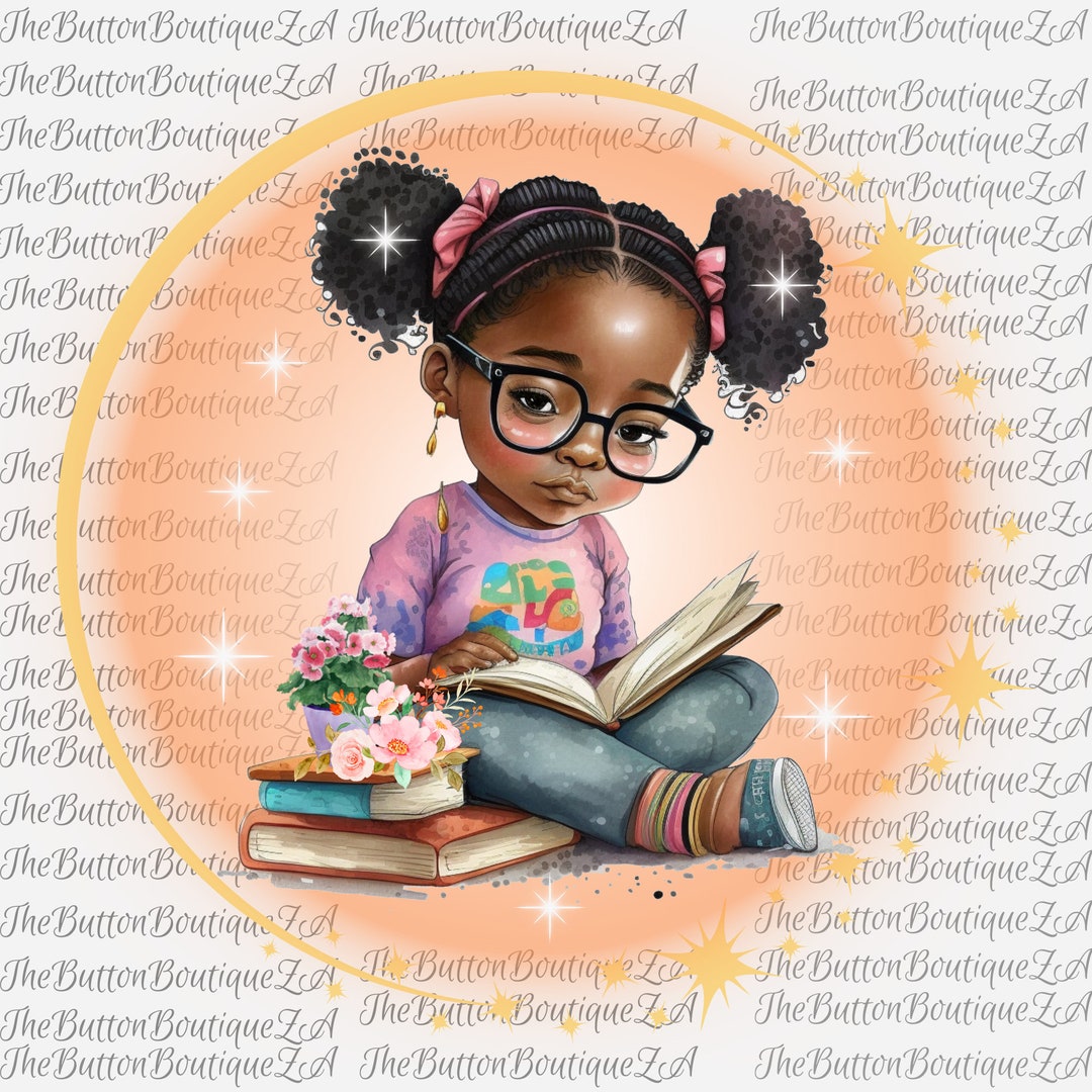 Book Lover Art, African Baby Png Svg, African American Art, Book Lover ...