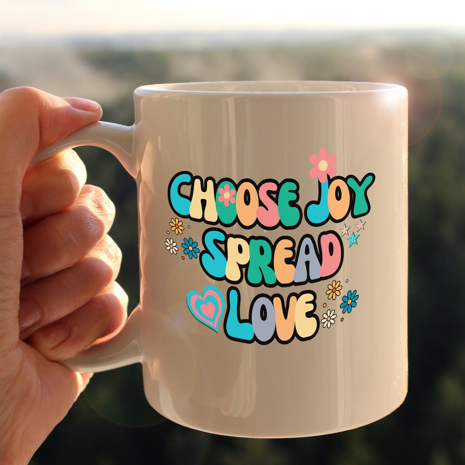 Choose Joy Spread Love Svg Png Jpg, Positive Quotes, Wavy Text Svg ...
