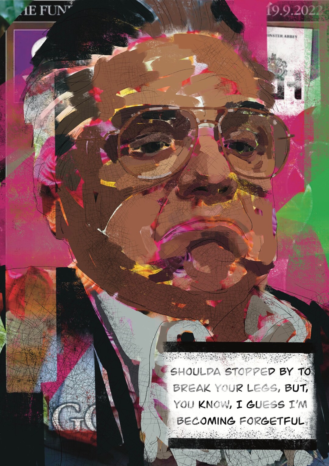 The Bear Print TV Wall Poster Uncle Jimmy Fan Art Series Portrait ...