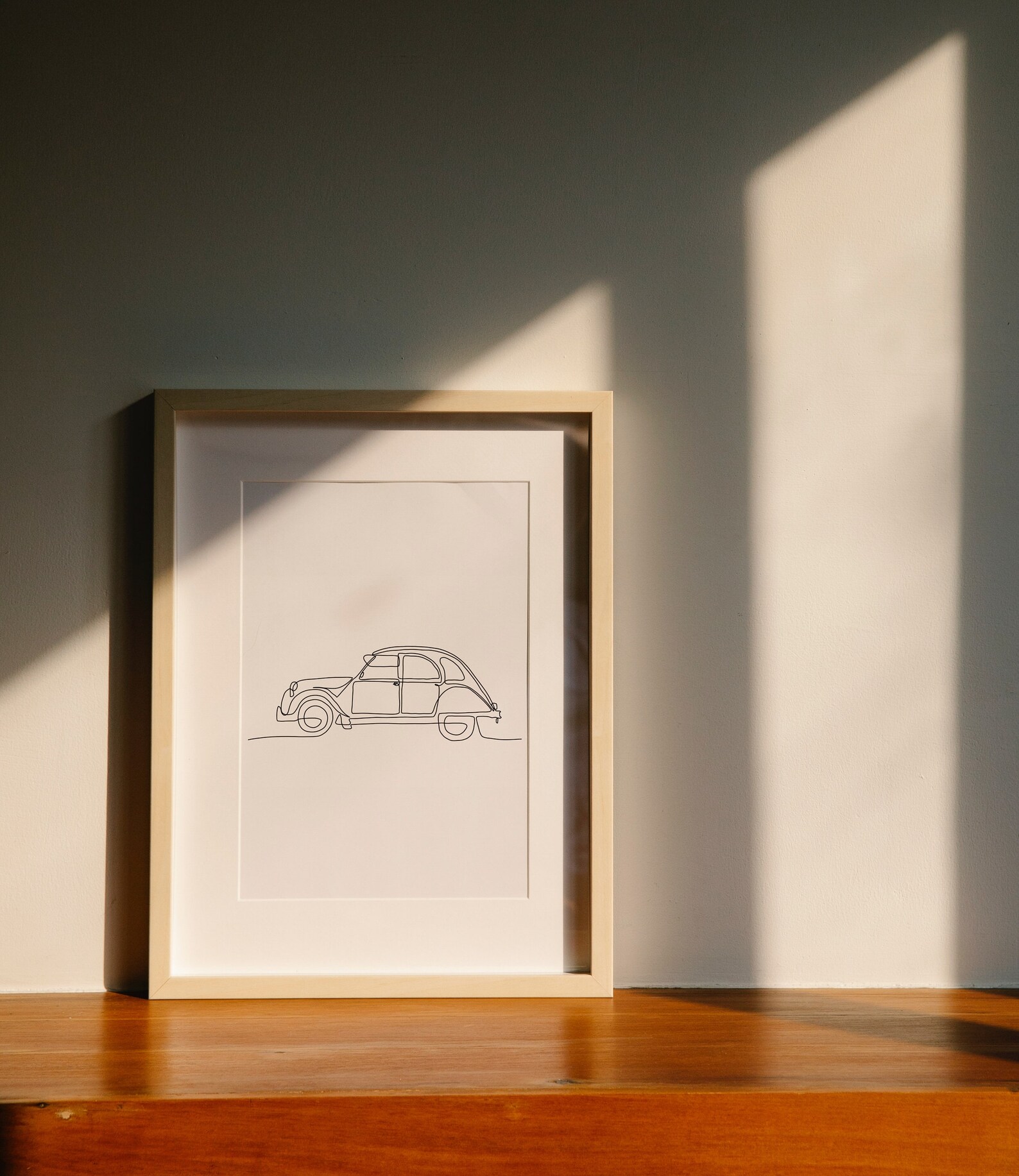 Minimalist Citroen 2CV Car, Line Art, Digital Download, Car Print ...