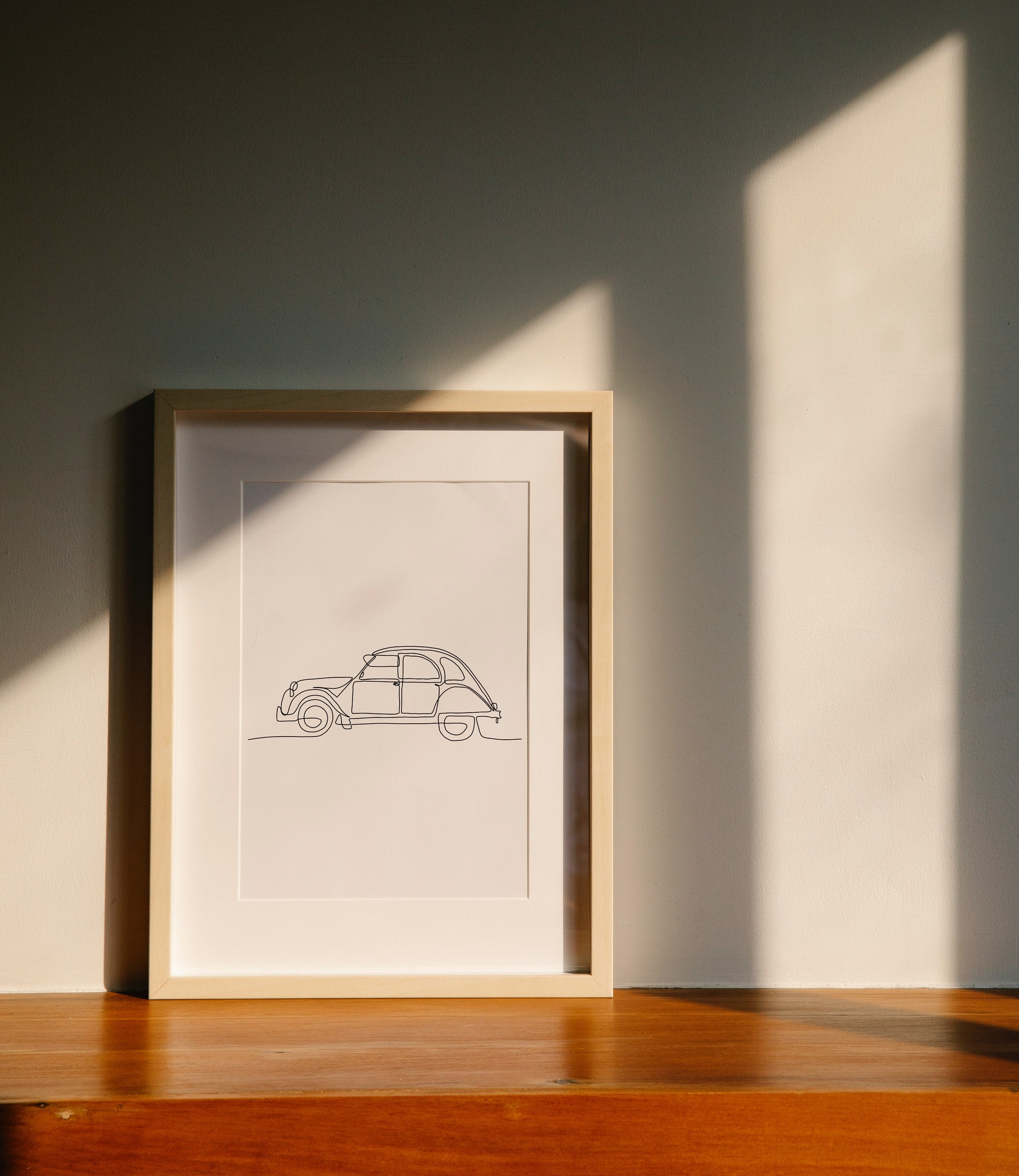 Minimalist Citroën 2CV Car Line Art Digital Download Car - Etsy