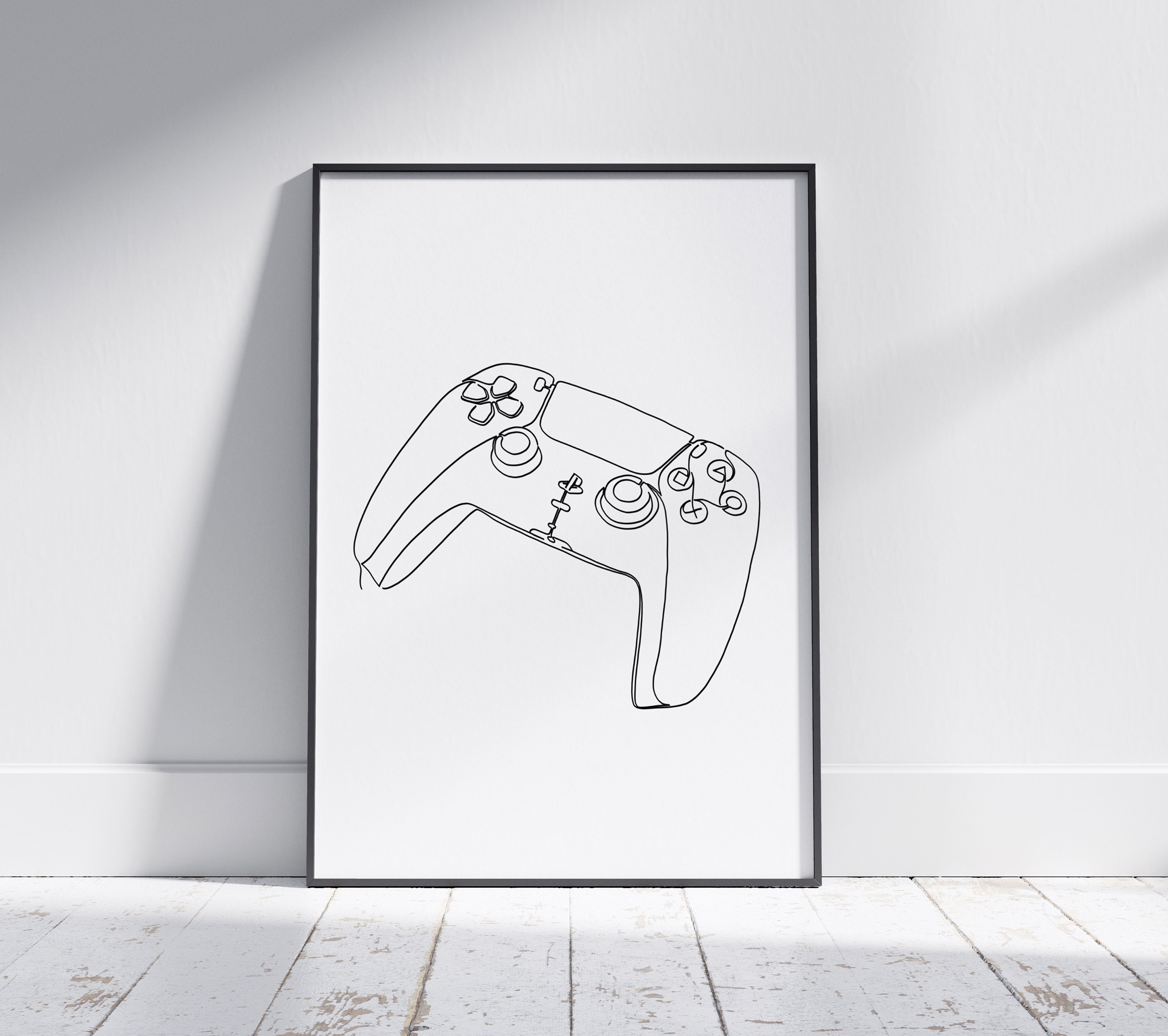 Minimalist Line Art Gamer Controllers. Set of 4 single Line Art ...