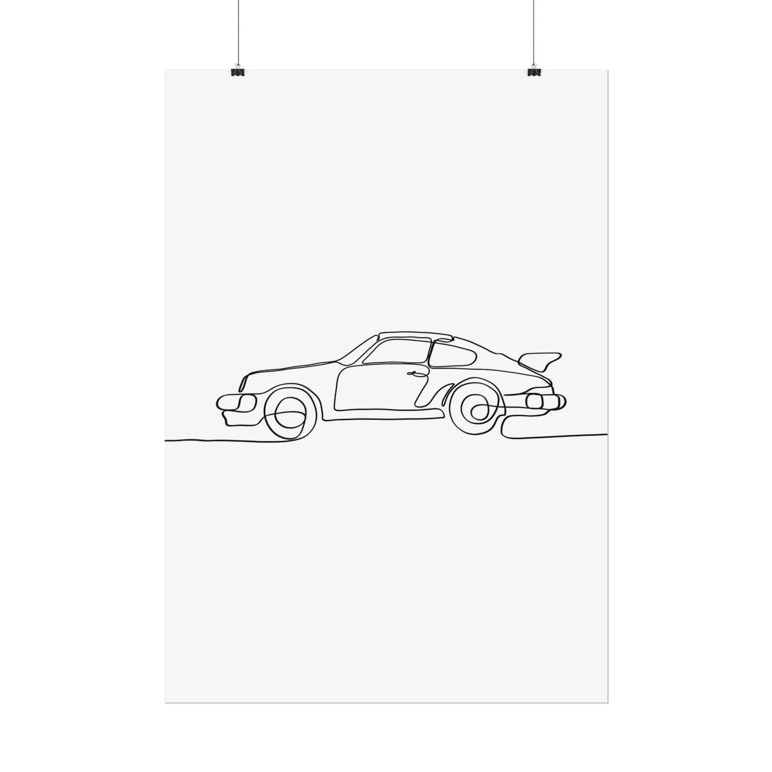 Rolled Posters Porsche 911 Minimal Line Art - Etsy