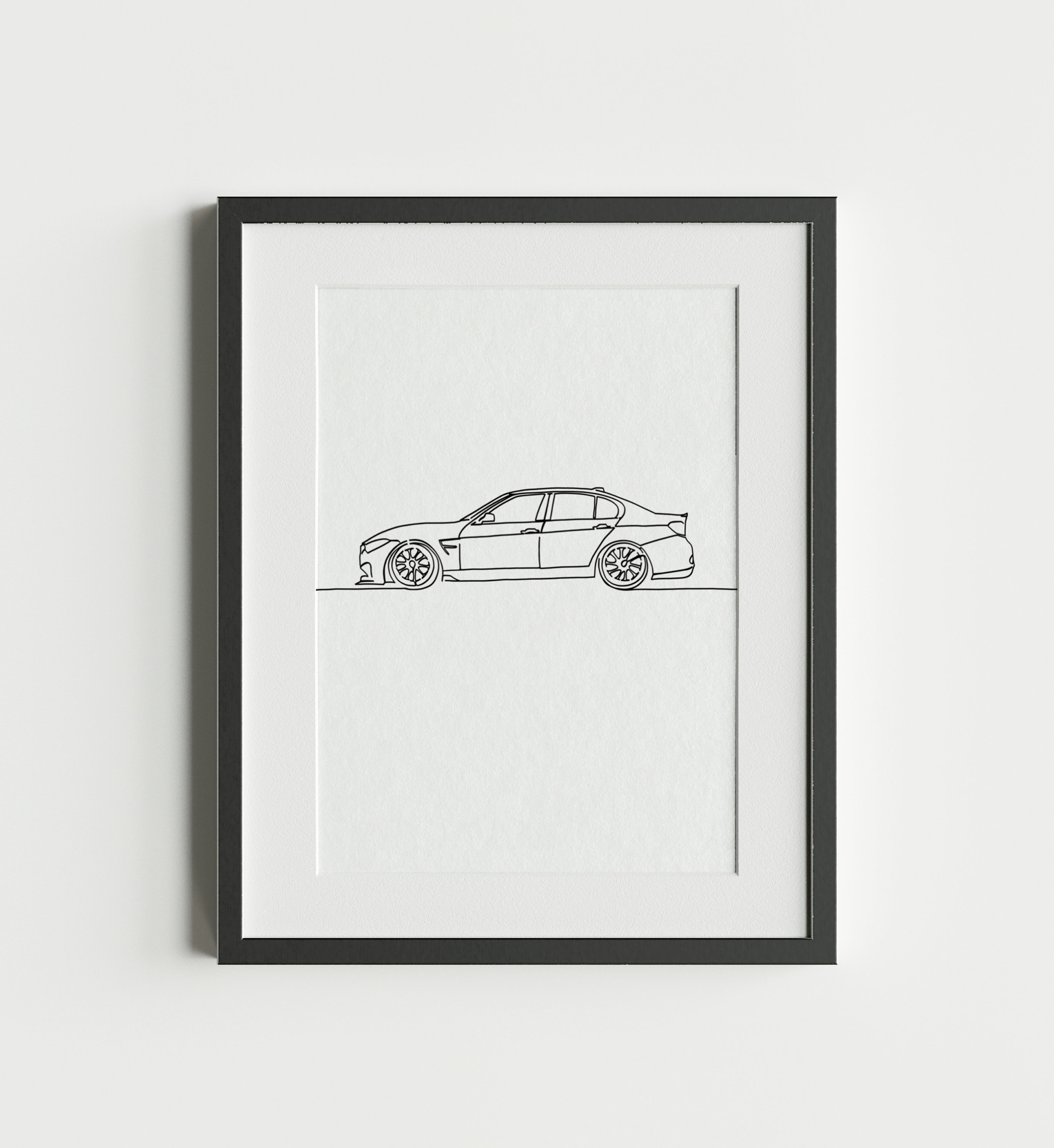 Minimalist BMW M3 F80 Line Art. Line Art Digital Download - Etsy