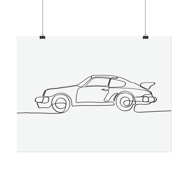 Rolled Posters Porsche 911 Minimal Line Art - Etsy