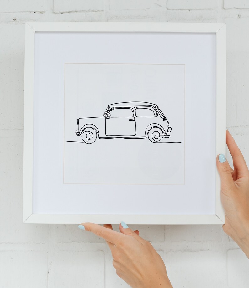 Minimalist Cars Line Art. Set of 4 (single Line Art). Instant Digital ...