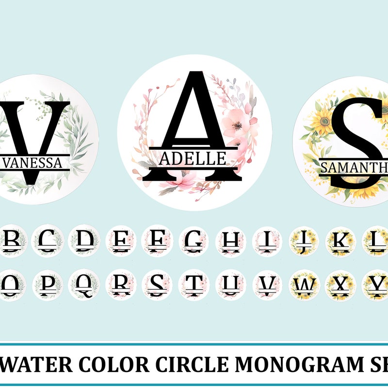 Split Monogram - Etsy