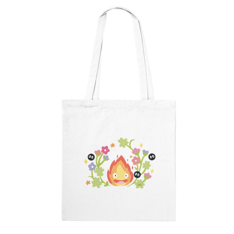 Tote Bag Calcifer Howls moving castle - Etsy España
