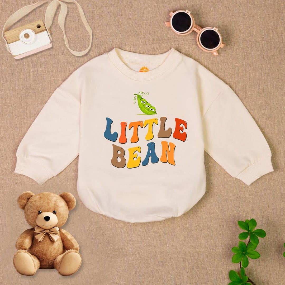 Little Bean Baby Long Sleeves Romper, Newborn Baby Bodysuit, Cute Bean ...