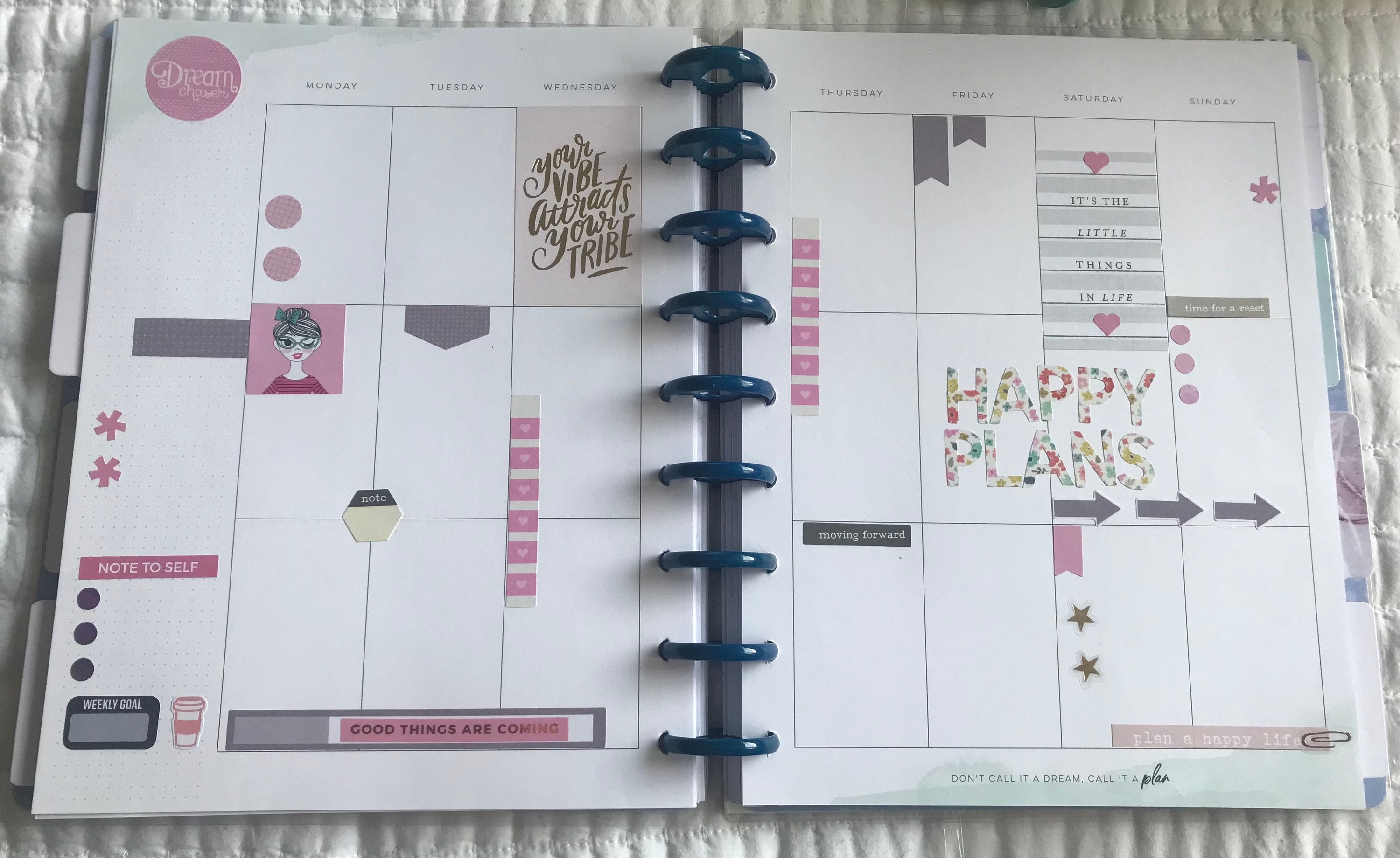 Planner. Happy Plans. Vertical Layout. - Etsy