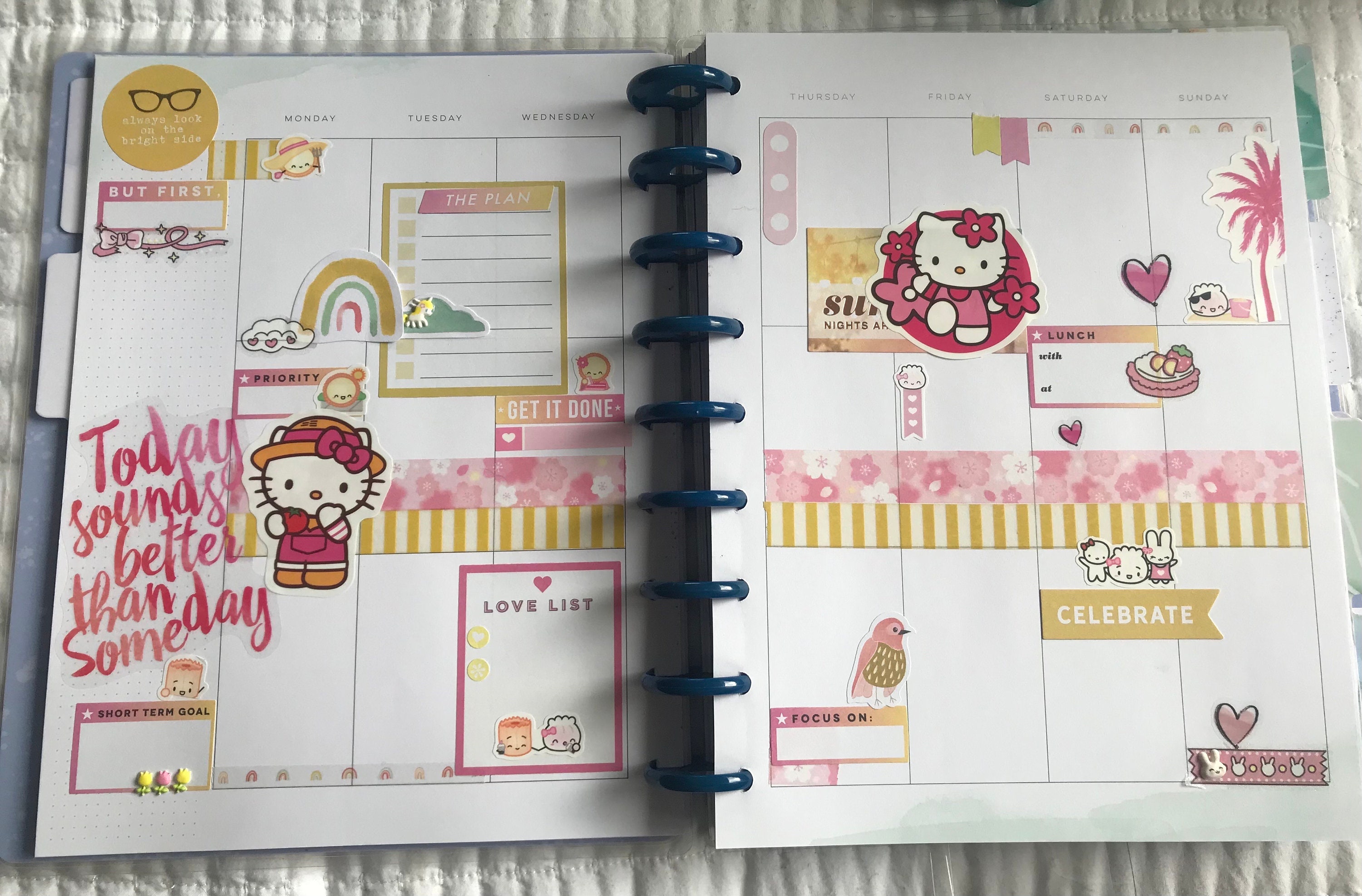 Planner. Kitty Vertical Layout. - Etsy