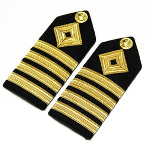 Merchant Marine Gold Braid Epaulettes: Captain, Chief Officer - Etsy