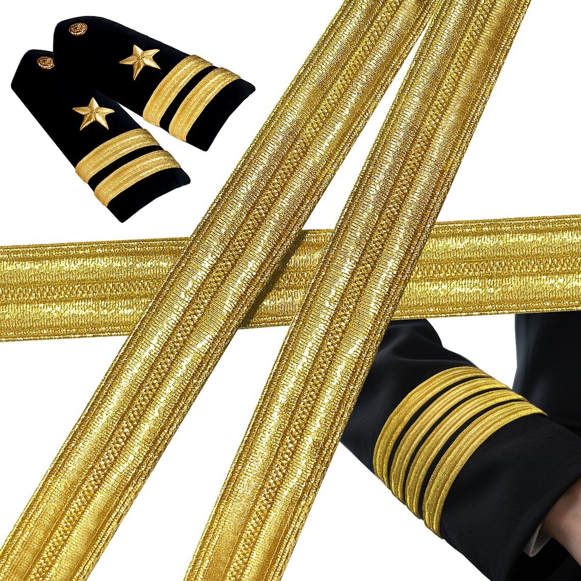 Mylar Braid Ribbon: Army Uniform Cap Band & Garment Trim (5-13MM) - Etsy