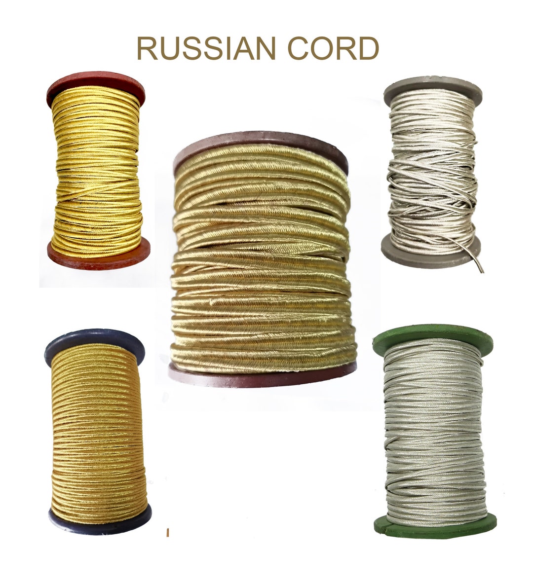 Bullion Mylar Russian Cord Braid for Military Army Navy Uniform Costume ...