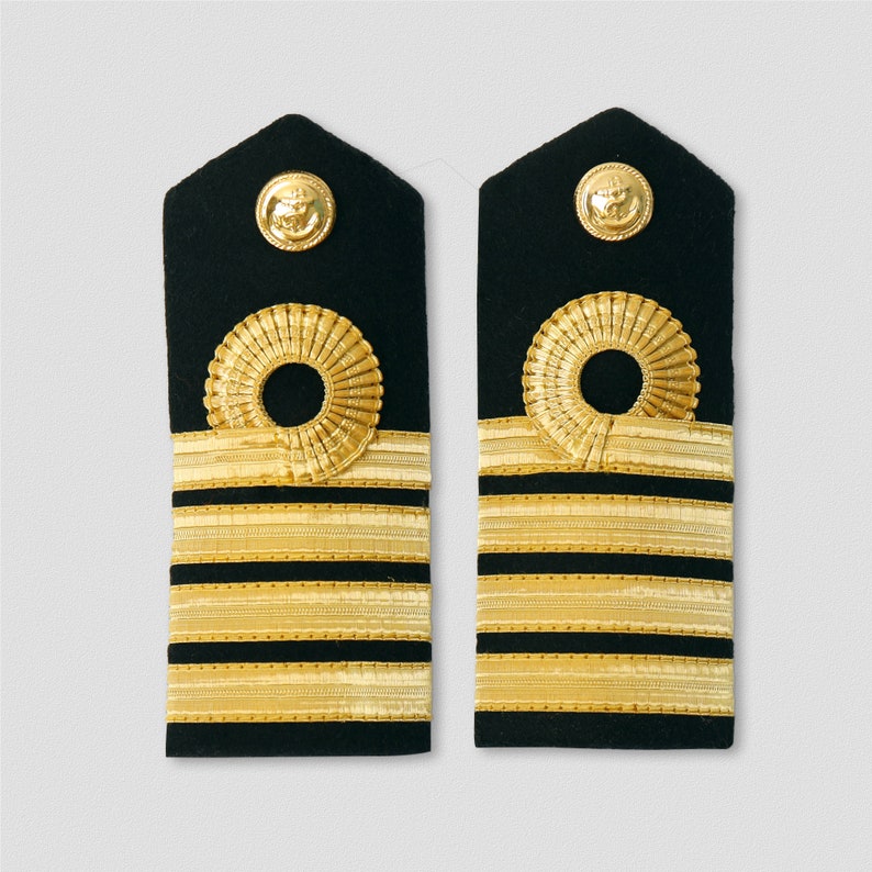 Handmade Bullion Braid Naval Epaulettes: British Navy Captain Shoulder ...