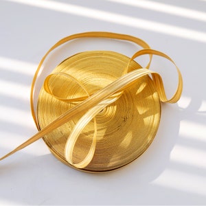 Golden 10-12 MM Bullion Braid Shiny Lace Ribbon for Uniform Braid Trim ...