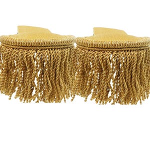 Gold Bullion Fringe Epaulette: Embroidered Tassel Shoulder Board - Etsy
