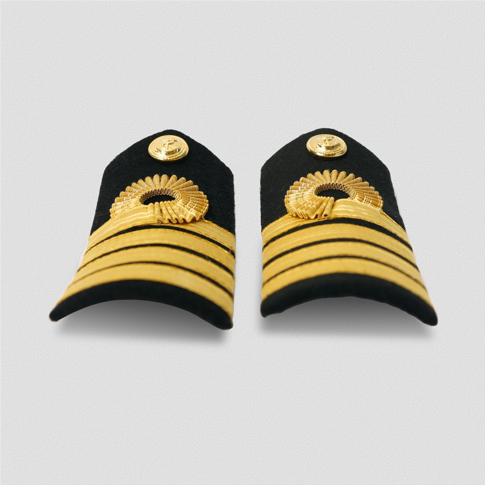 Handmade Bullion Braid Naval Epaulettes: British Navy Captain Shoulder ...