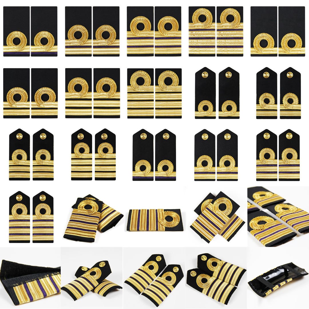 Handmade Bullion Braid Naval Epaulettes: British Navy Captain Shoulder ...