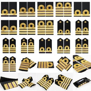 Handmade Bullion Braid Naval Epaulettes: British Navy Captain Shoulder ...