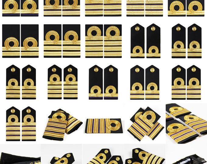 The US Navy Merchant Second Officer - Second Mate Epaulette Pair - Etsy ...