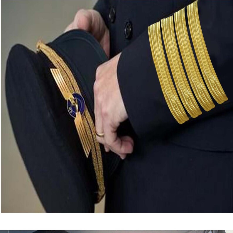Gold Bullion Braid Ribbon: Military Uniform Trim, Epaulets, Sleeve ...
