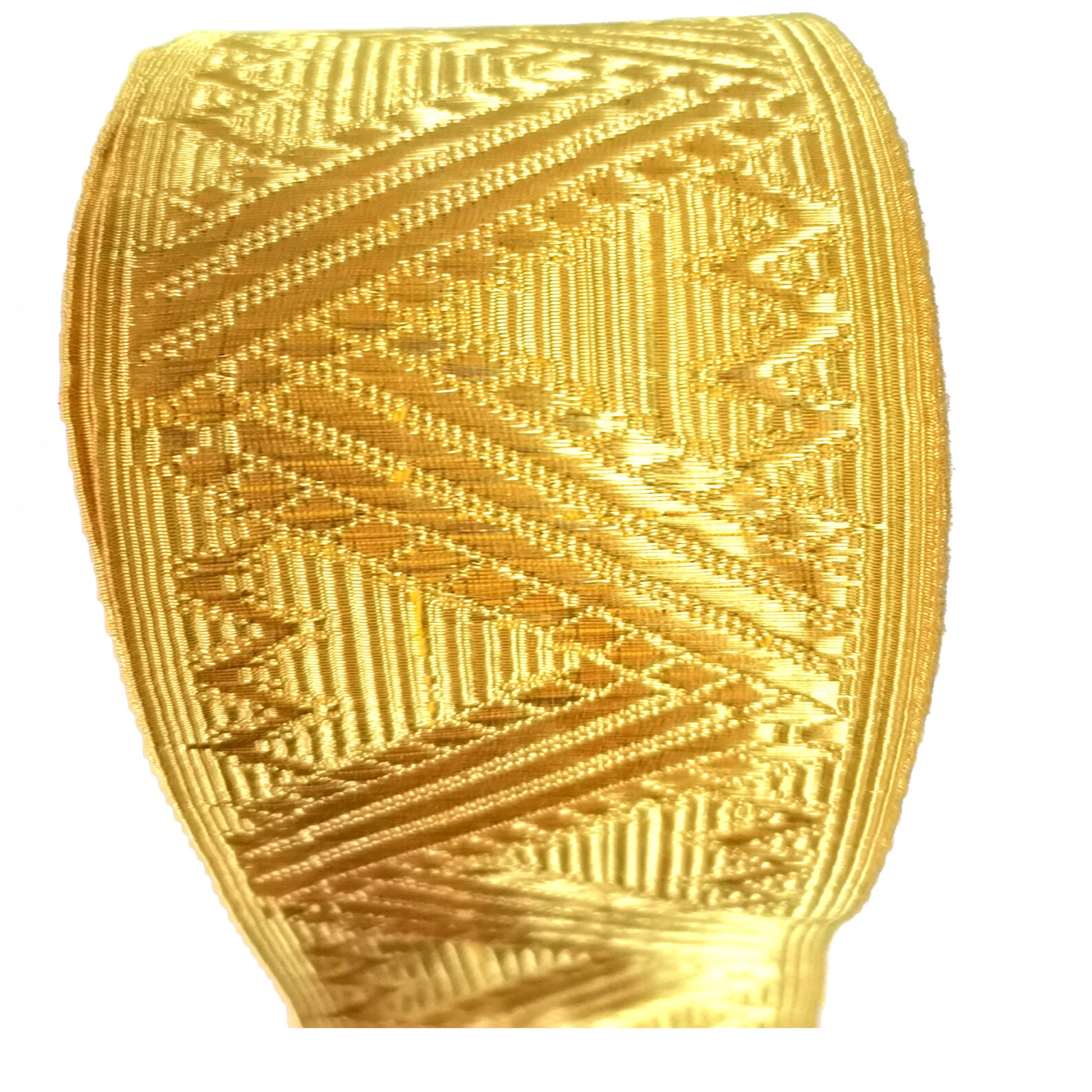 Golden Copper Wire Bullion Braid Trim: Military Garment Ribbon (50mm ...