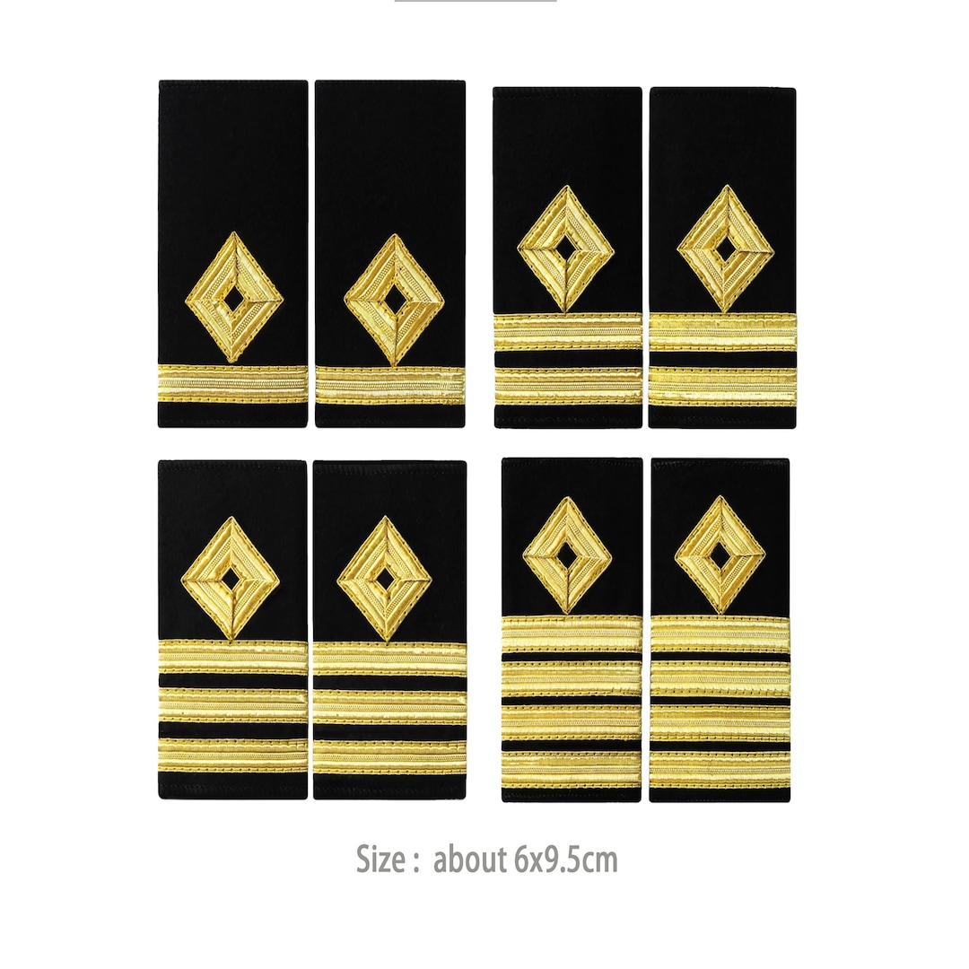 Merchant Marine Gold Braid Epaulettes: Captain, Chief Officer - Etsy