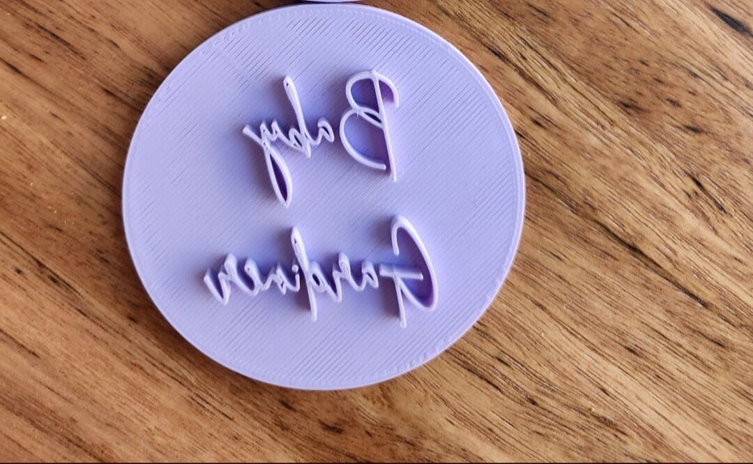 CUSTOM Baby Cookie Embosser Stamp, Fondant Stamp, Baby Shower Embosser ...