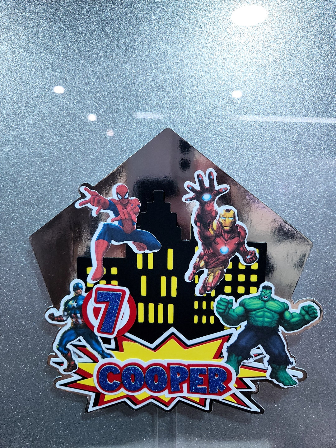 Avengers Cake Topper, Superhero Cake Topper, Cake Topper, Cardstock ...