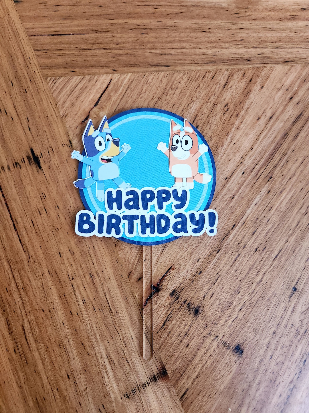 Personalised Bluey Cake Topper, Happy Birthday Cake Topper, Bluey Cake ...