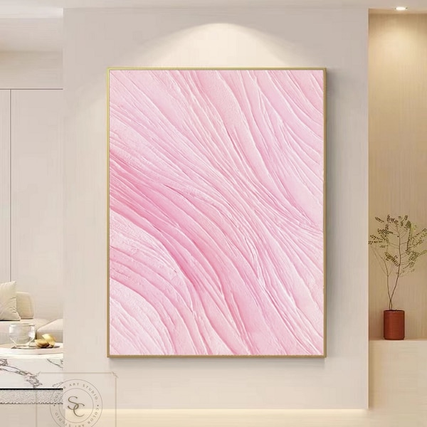 Pink Abstract Art - Etsy