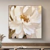 Large Flower Abstract Painting Beige Textured Painting Beige Flower ...