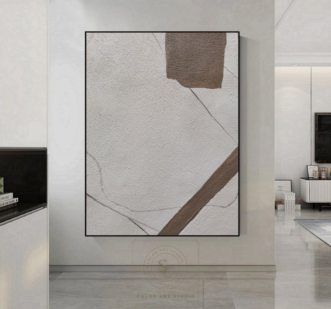 White Abstract Painting White Minimalist Painting on Canvas - Etsy
