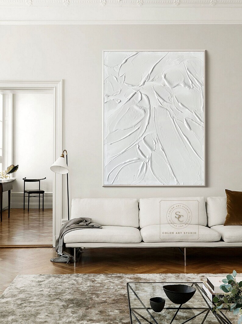 White Abstract Art White 3d Texture White Abstract Wall Art - Etsy
