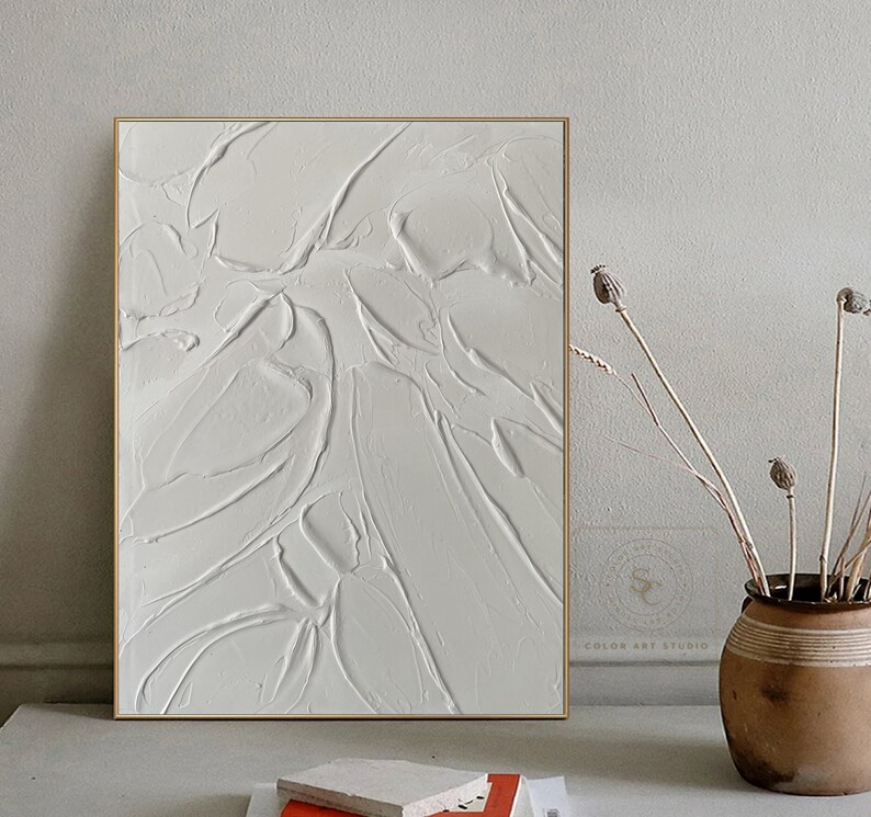 White Abstract Art White 3d Texture White Abstract Wall Art - Etsy